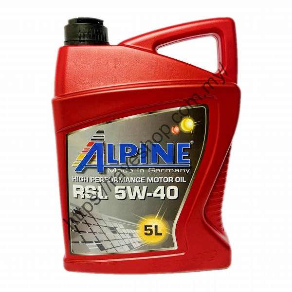 ALPINE RSL 5W-40 (5 LITER/BOTTLE) 0100142 | RAVESHOP
